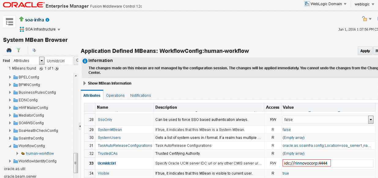 How to integrate BPM 12c with Webcenter Content 12c – RINNOVO